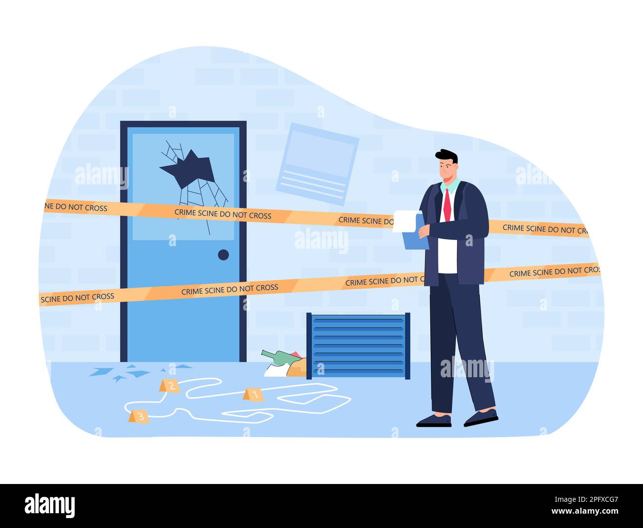 Clearing police tape Stock Vector Images - Alamy