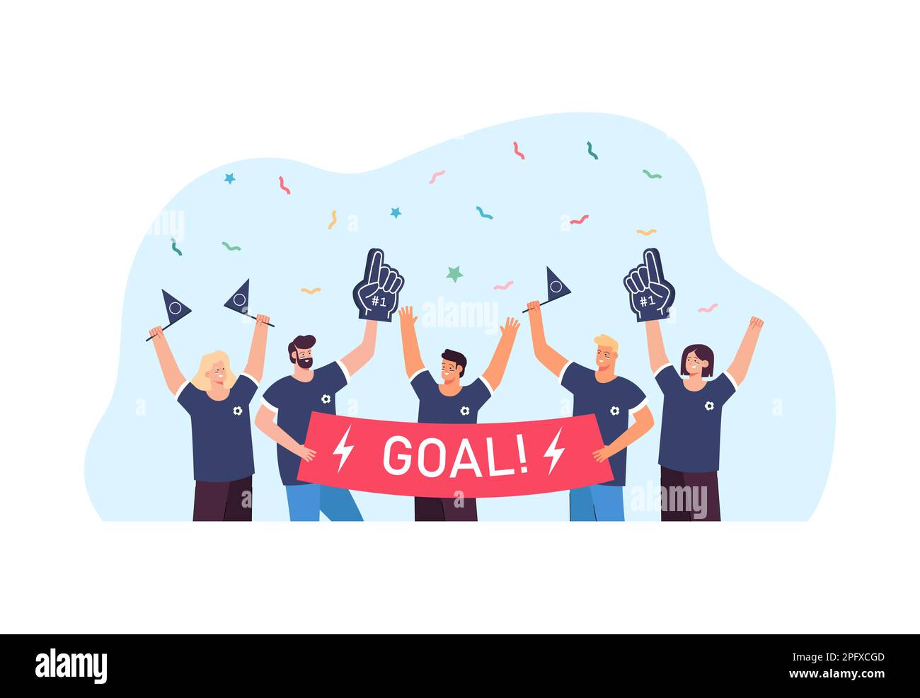 Soccer fans happy Stock Vector Images - Alamy