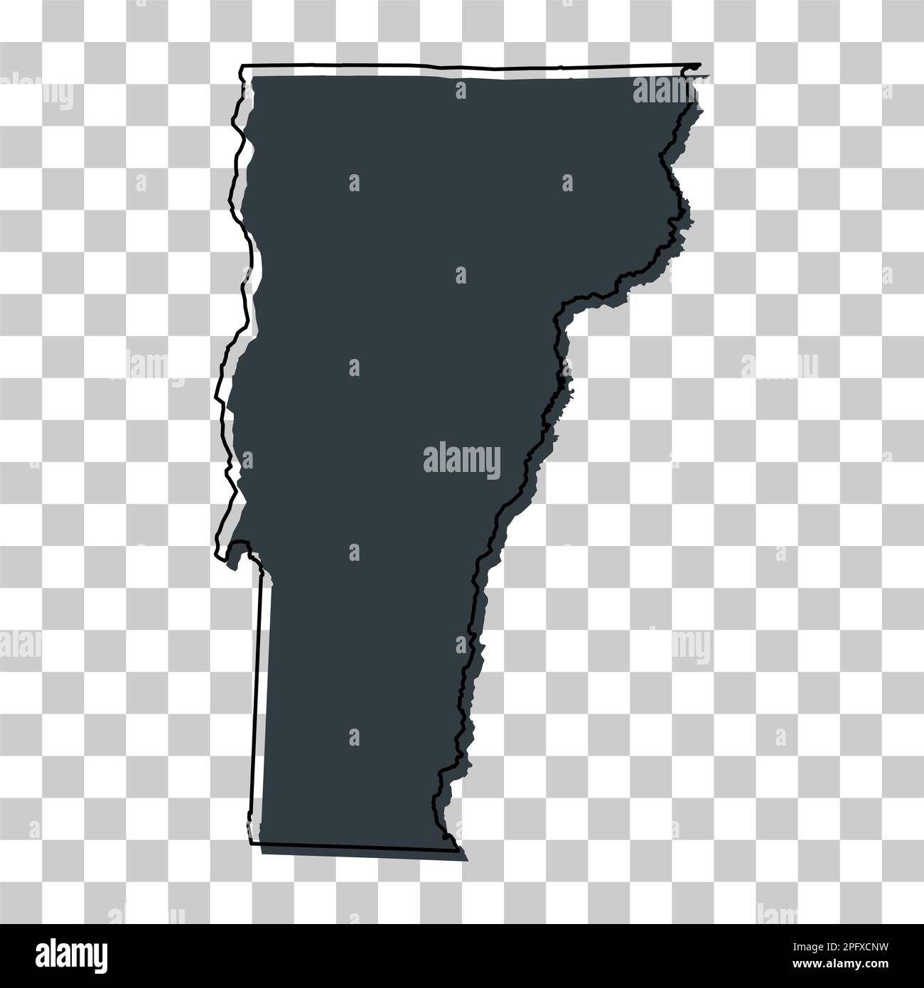 Vermont map shape, united states of america. Flat concept icon symbol ...
