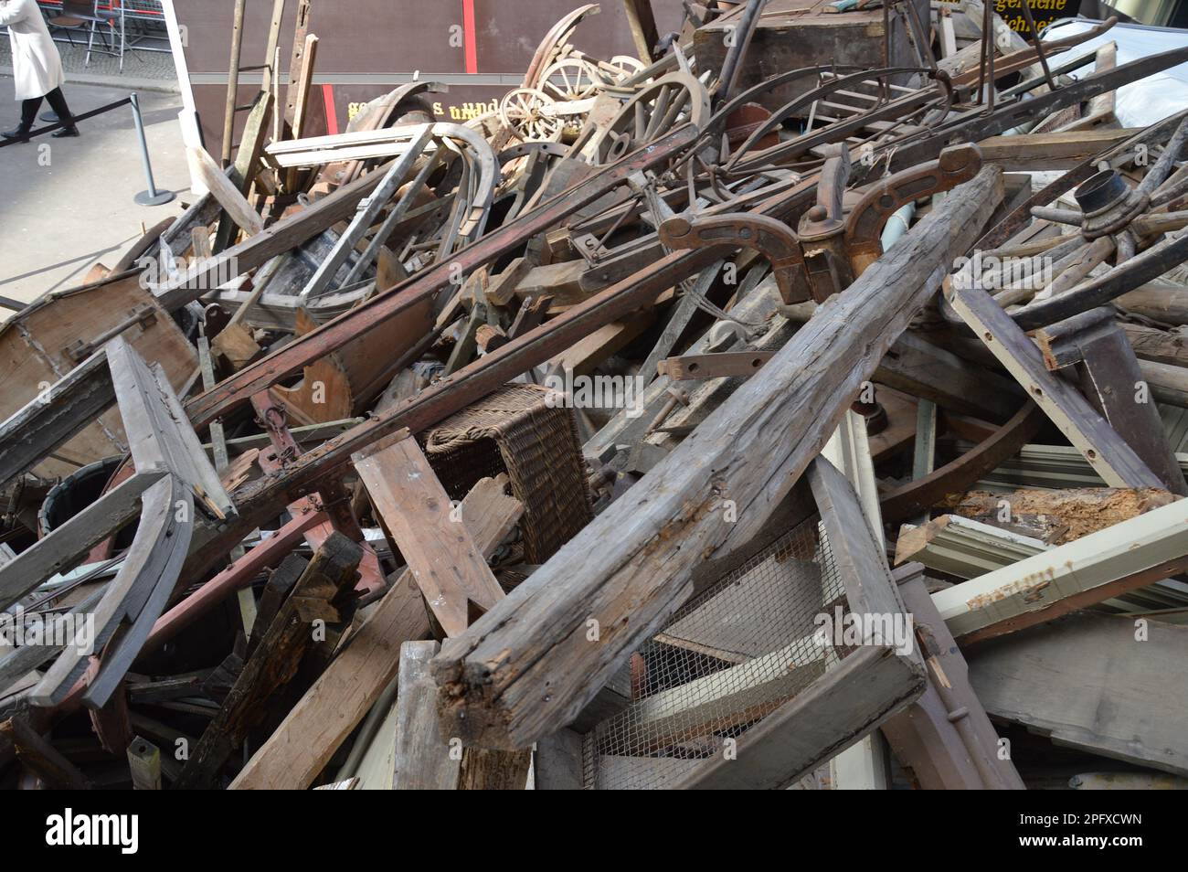 Berlin, Germany - March 18, 2023 - Open-air exhibition of revolution in ...