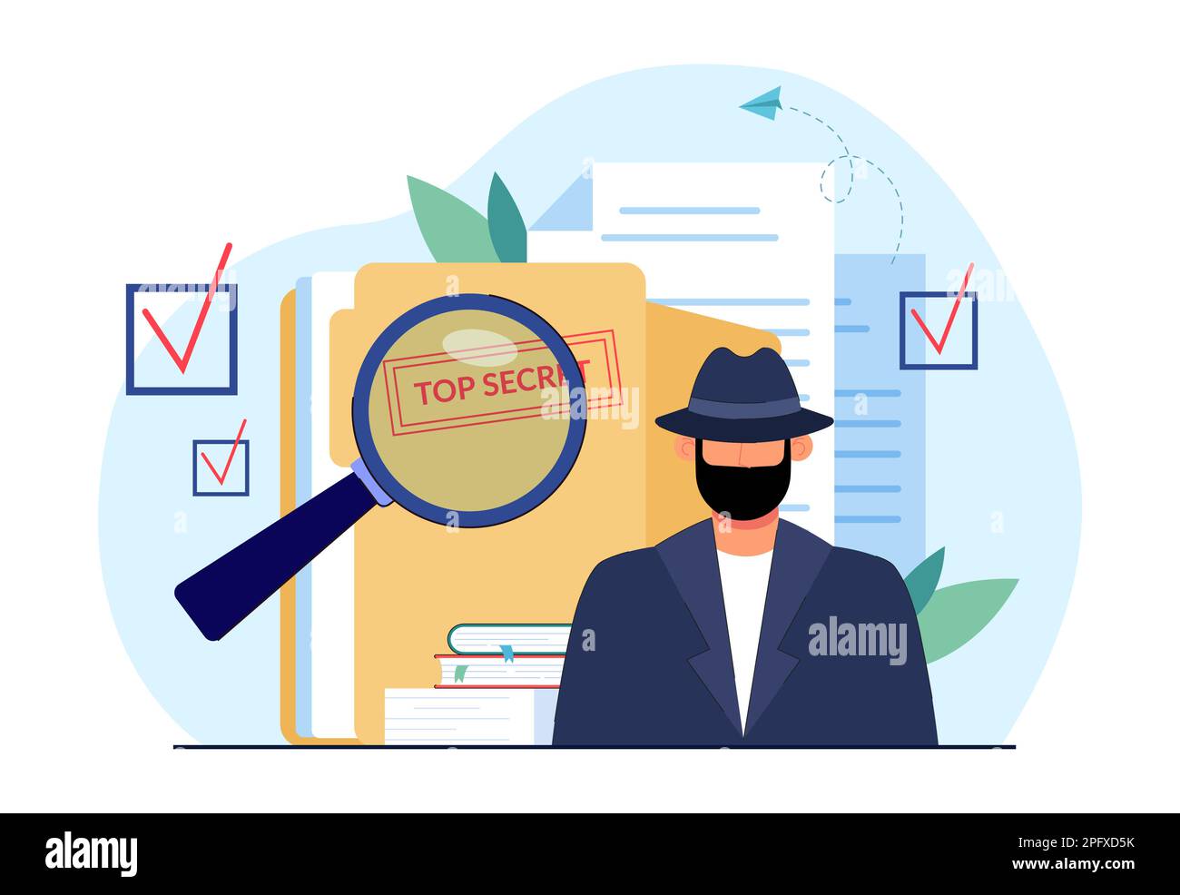 Undercover detective and top secret information Stock Vector Image ...