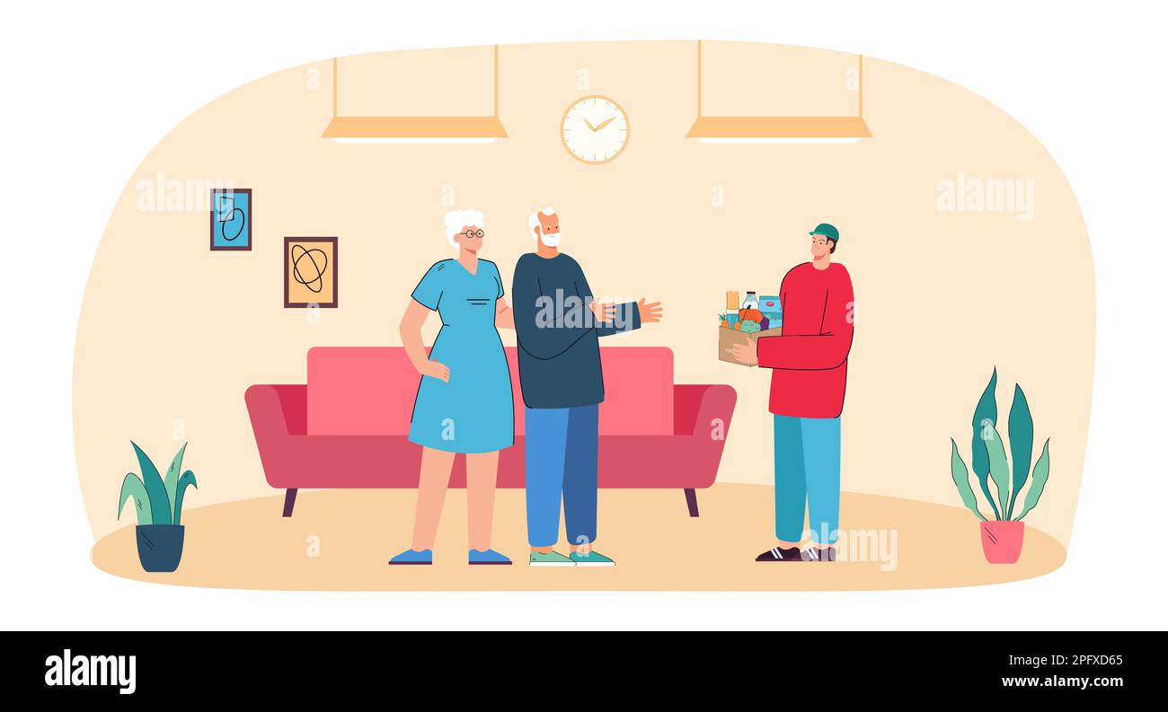 Grocery delivery boy Stock Vector Images - Alamy