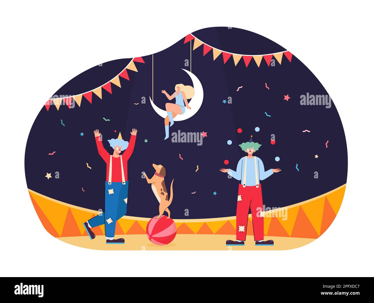 Circus poster cartoon character Cut Out Stock Images & Pictures - Alamy