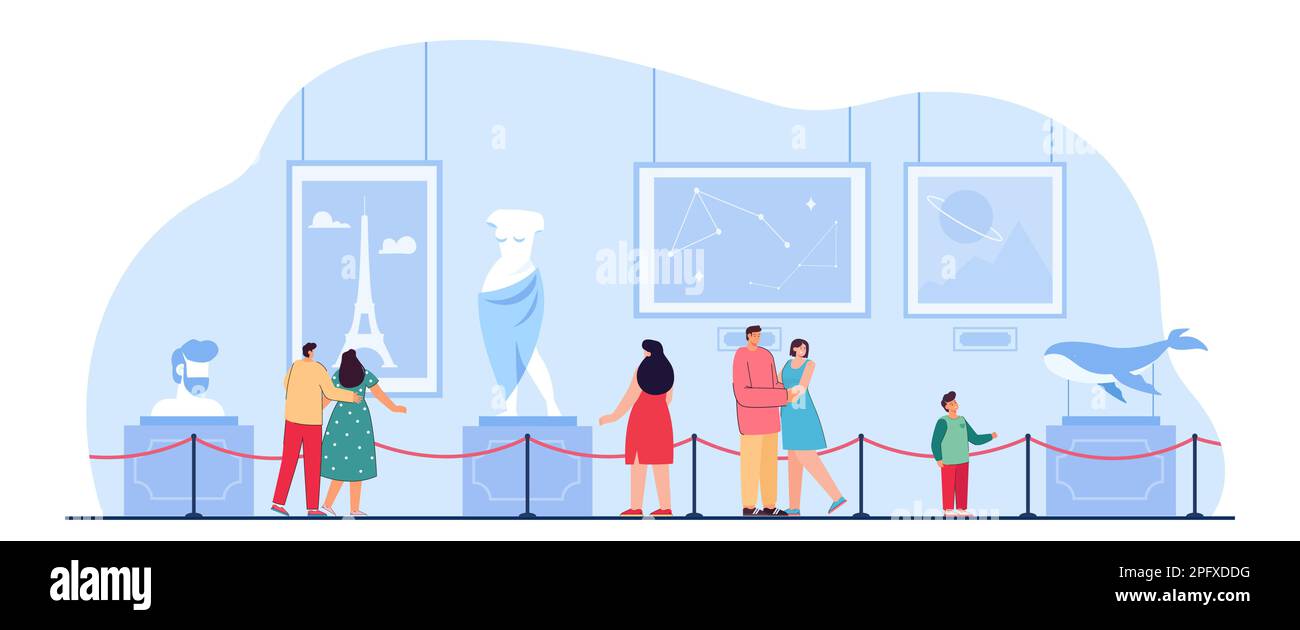 Illustration of museum guide hi-res stock photography and images - Alamy