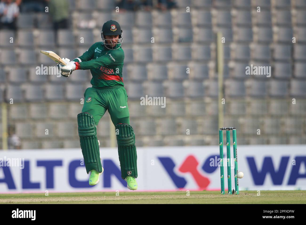 Shakib Al Hasan bats during the Bangladesh-Ireland 1st ODI match at ...