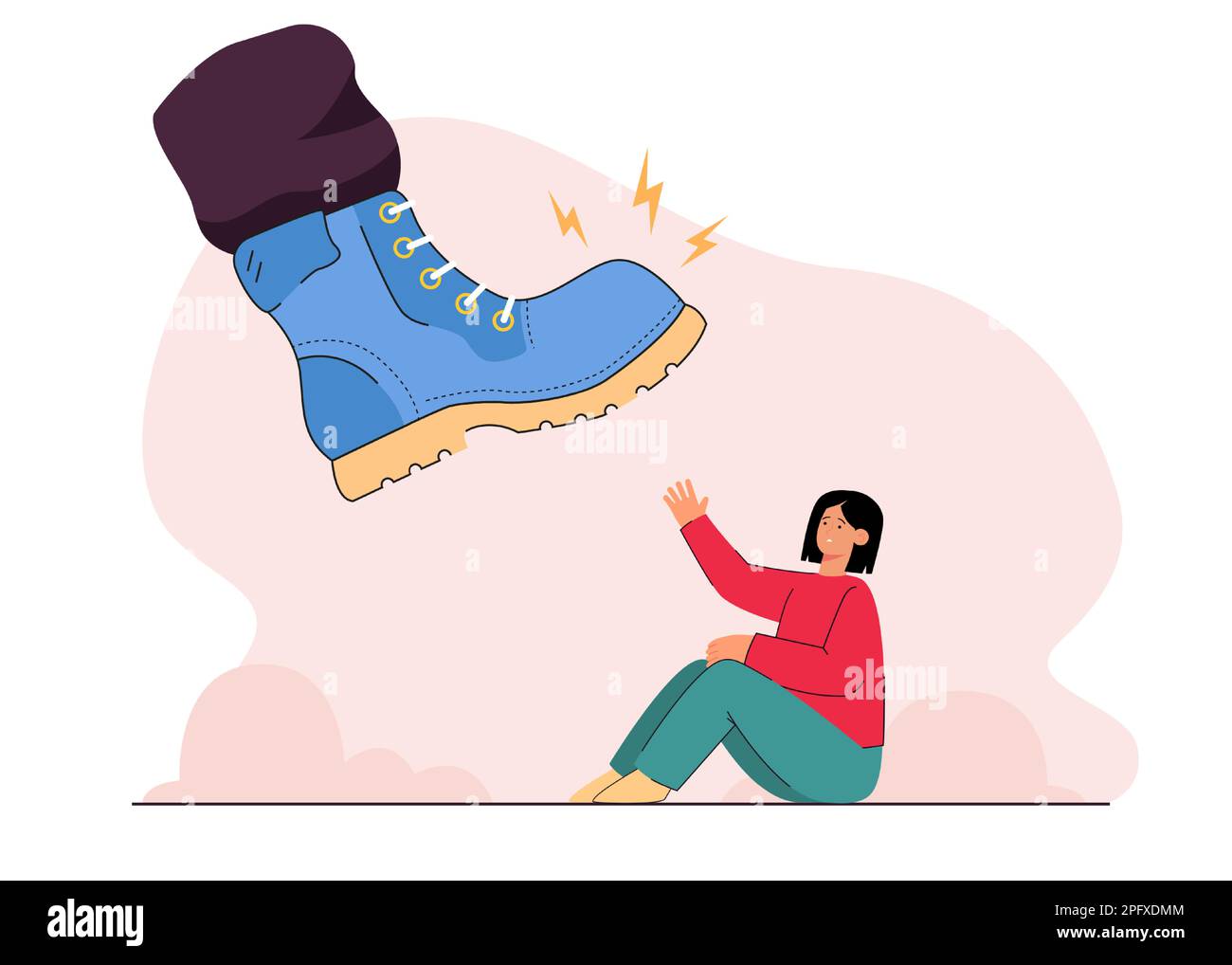 Big person bullying small person Stock Vector Images - Alamy