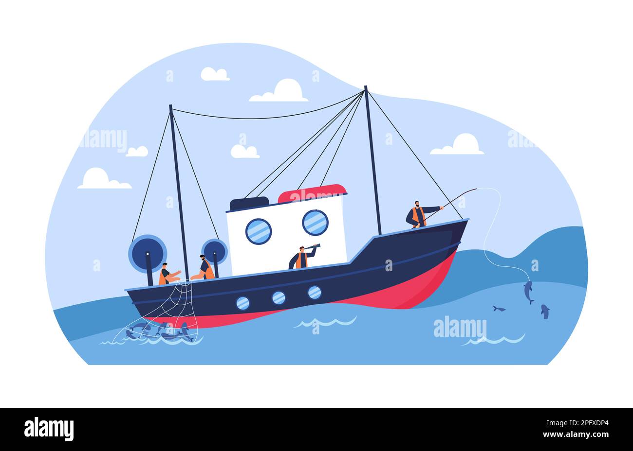 Fishermen boat fishery Cut Out Stock Images & Pictures - Alamy