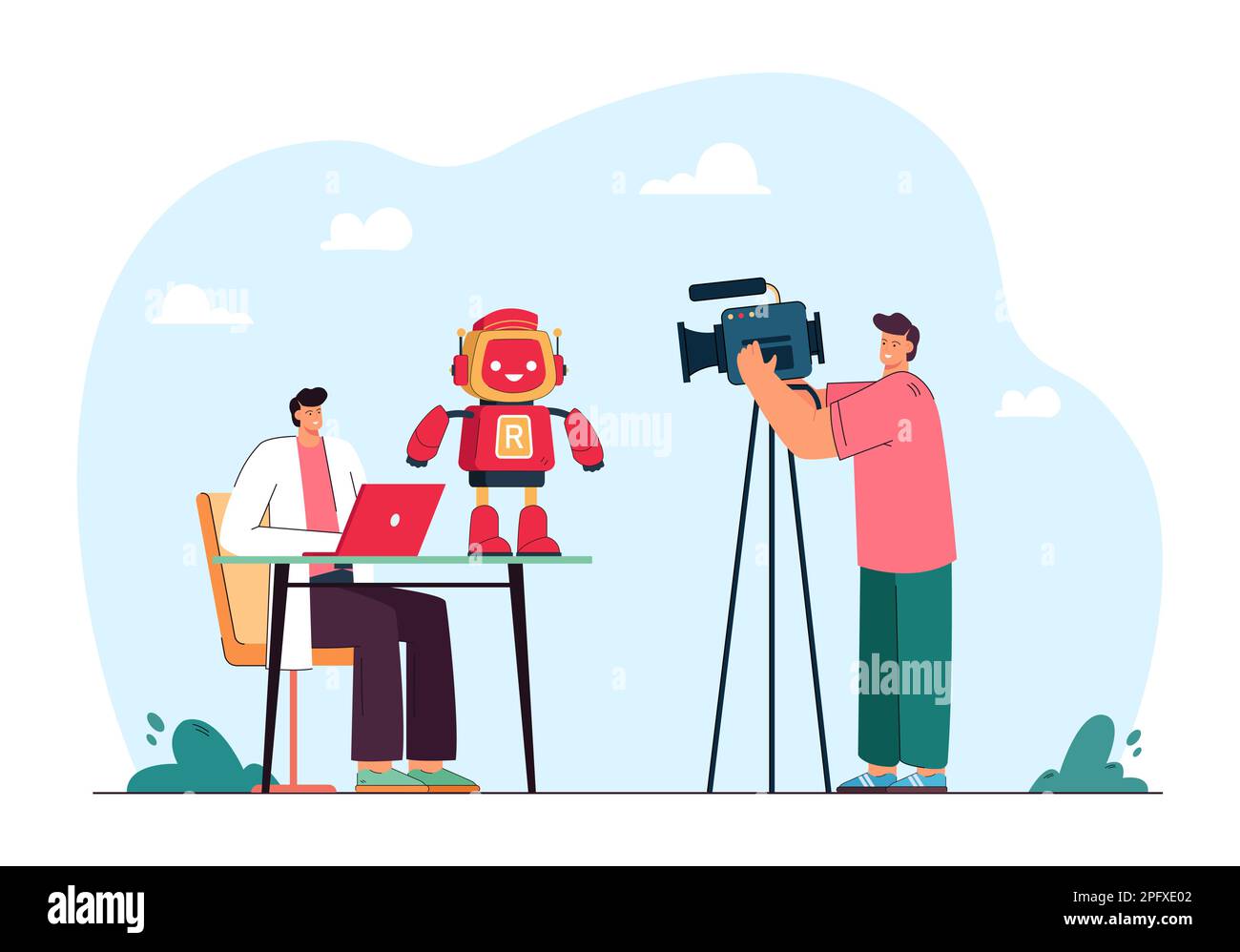 Tv scientist Stock Vector Images - Alamy