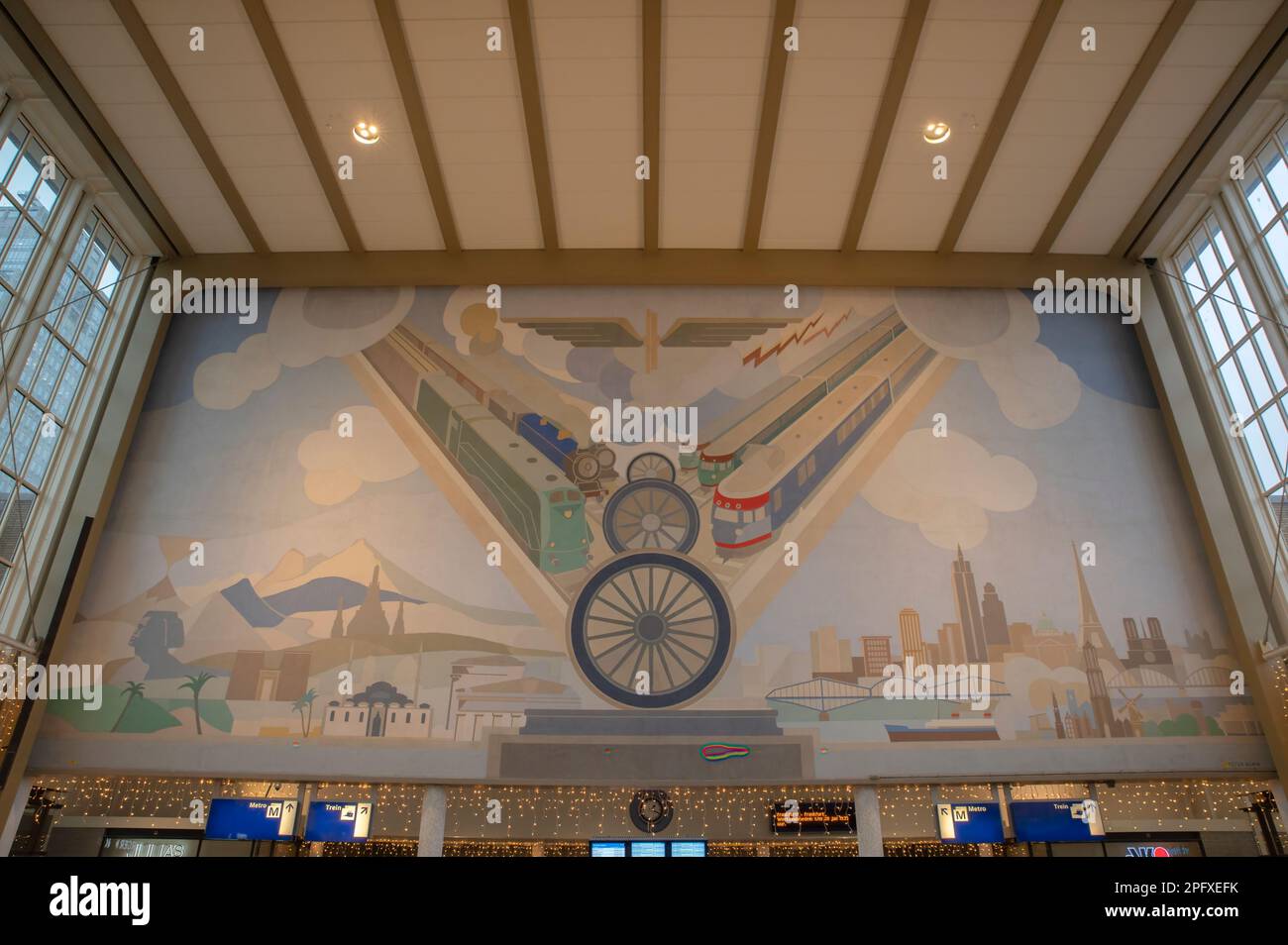 Painting Inside The Amstel Station At Amsterdam The Netherlands 16-1 ...