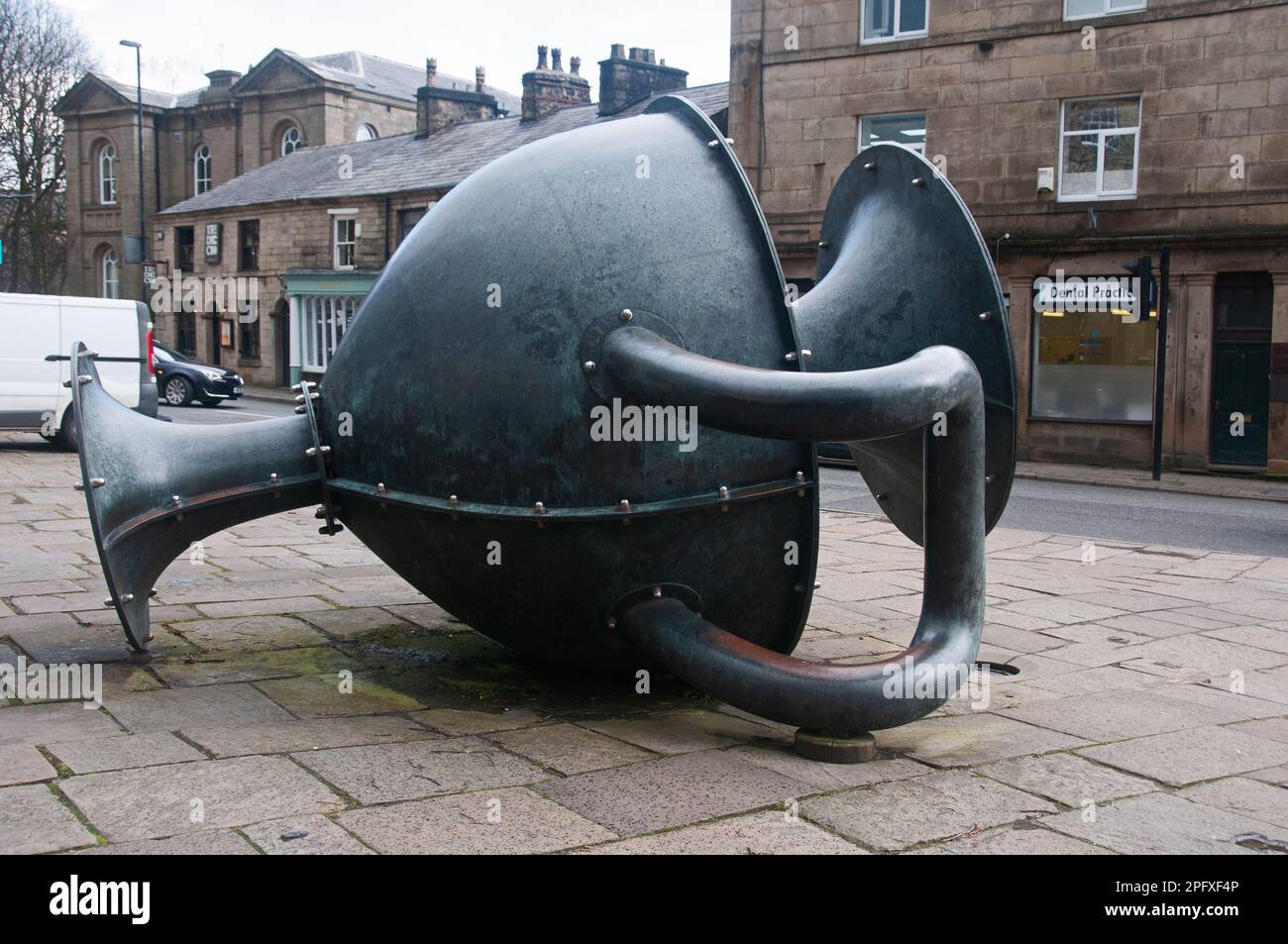 Around the UK - The Tilted Vase in Ramsbottom Stock Photo - Alamy