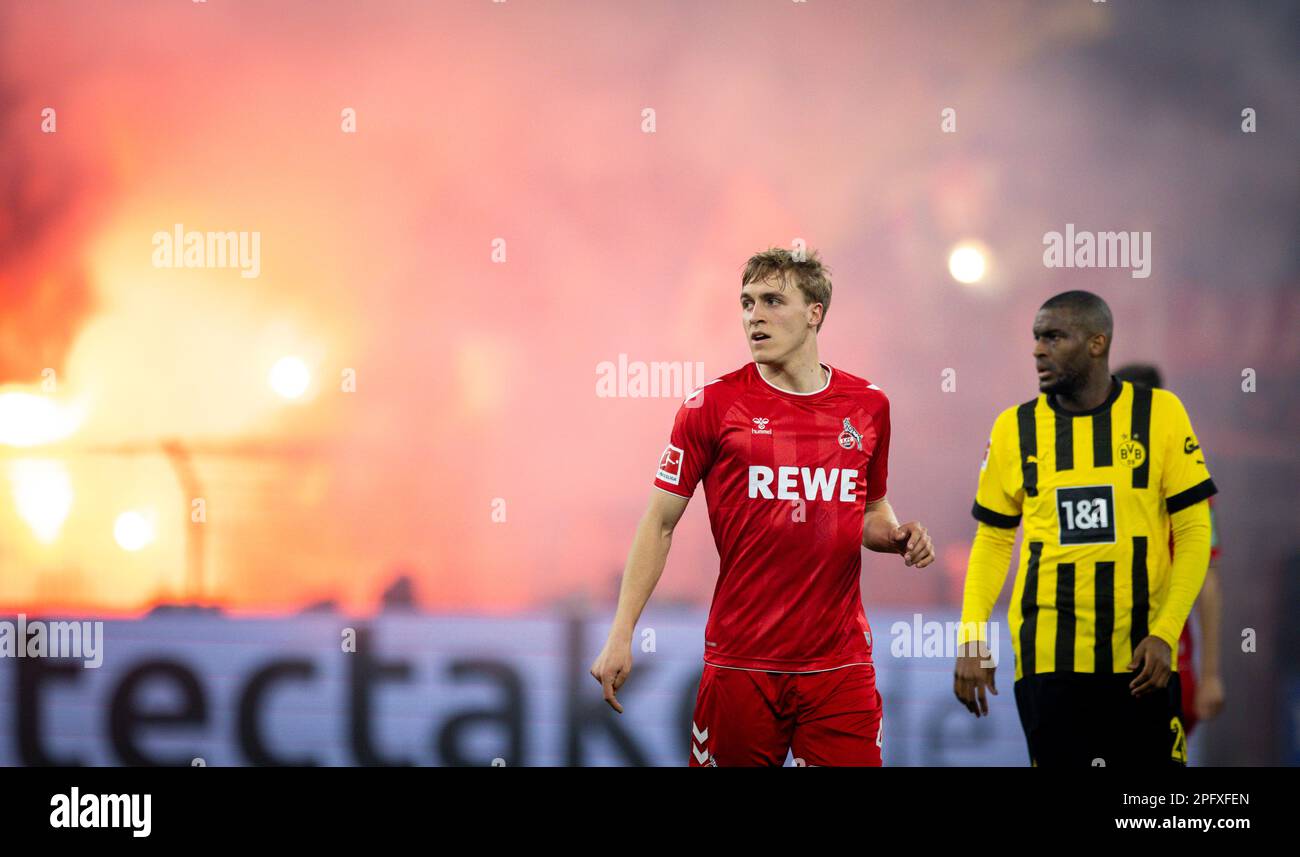 Dortmund, Germany. 18th Mar, 2023. Timo Hübers (Köln), Anthony Modeste ...