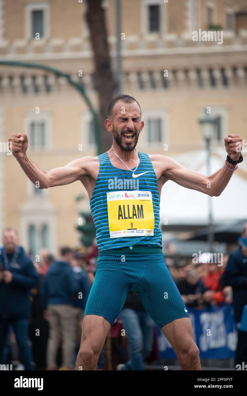 Marathon of Rome, Italy 19th Mar, 2023. Allam Taoufik (Morocco), winner ...