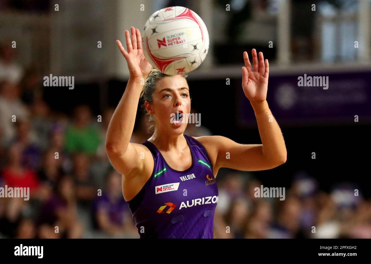 Lara Dunkley of the Firebirds during the Super Netball Round 1 match ...