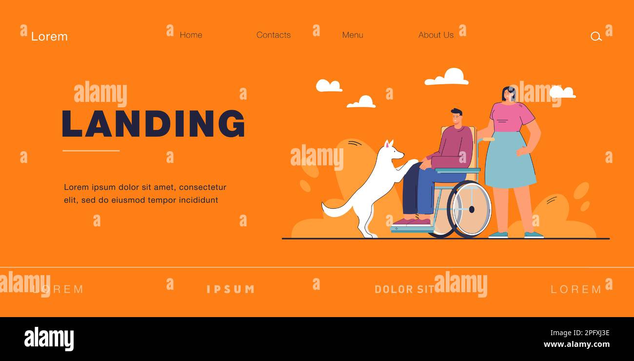 Woman wheelchair dog Stock Vector Images - Alamy