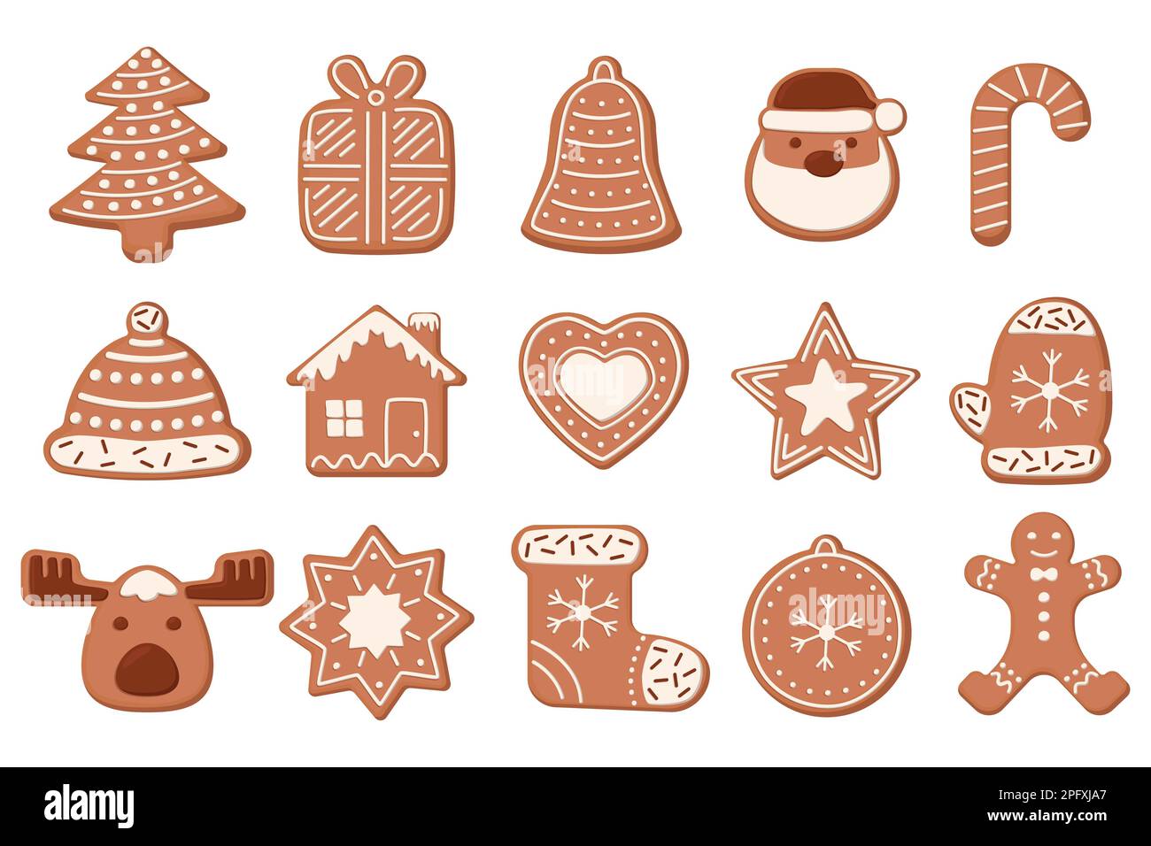 Cute reindeer cookies Stock Vector Images - Alamy