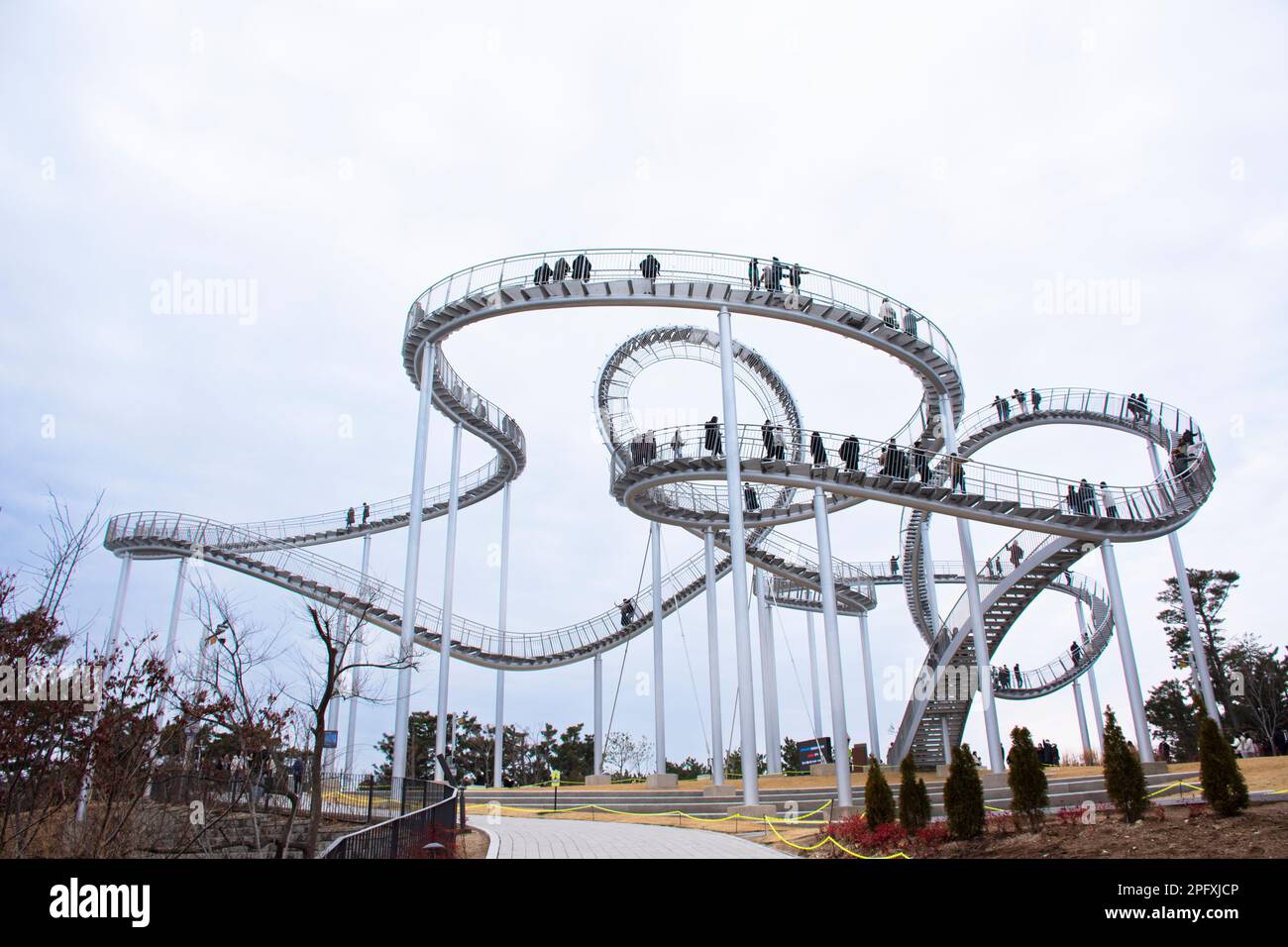 Landmark destination of trip tour Pohang space sky walk in Hwanho ...