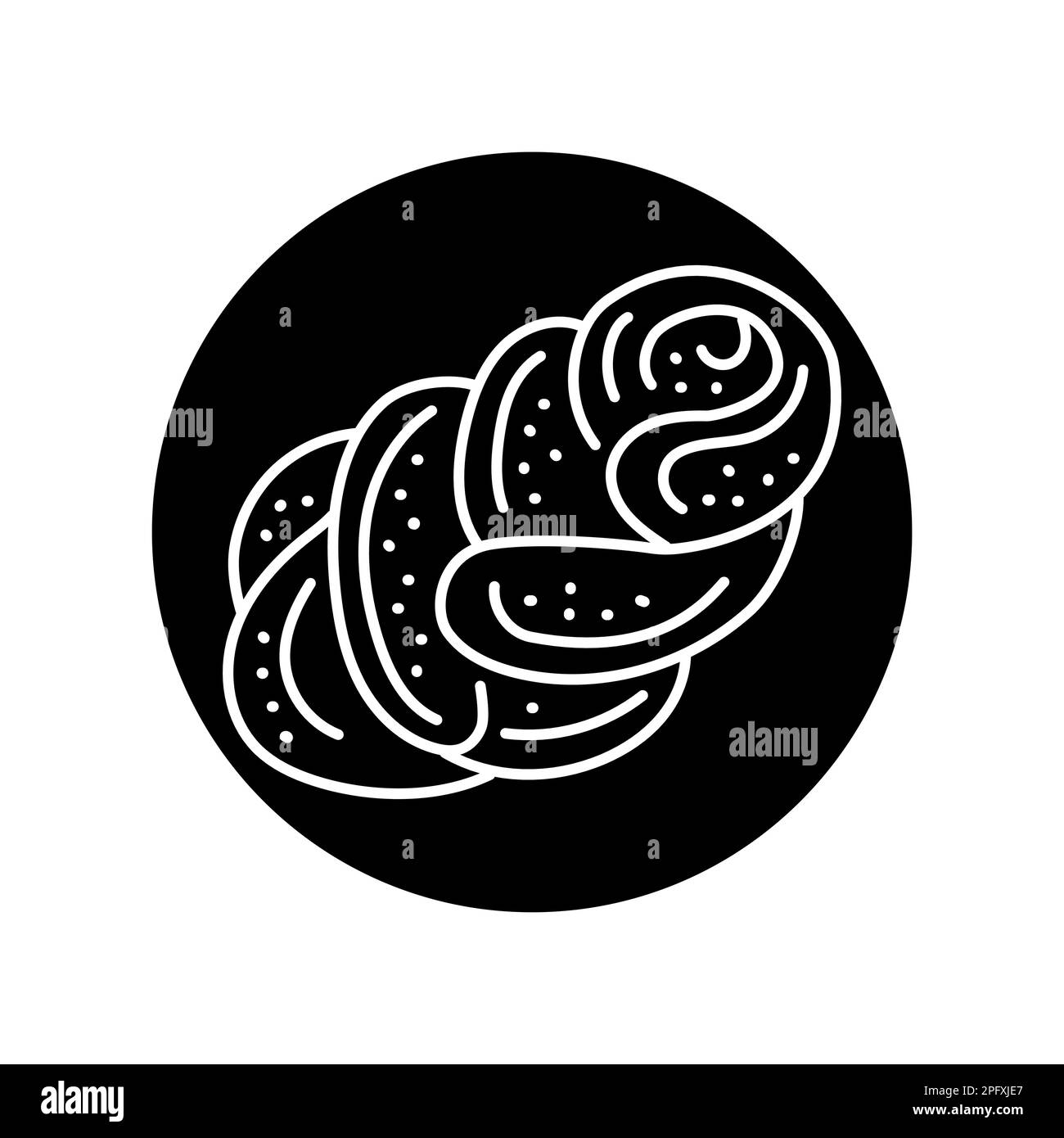 Hallah black line icon. Bakery. Pictogram for web page Stock Vector ...