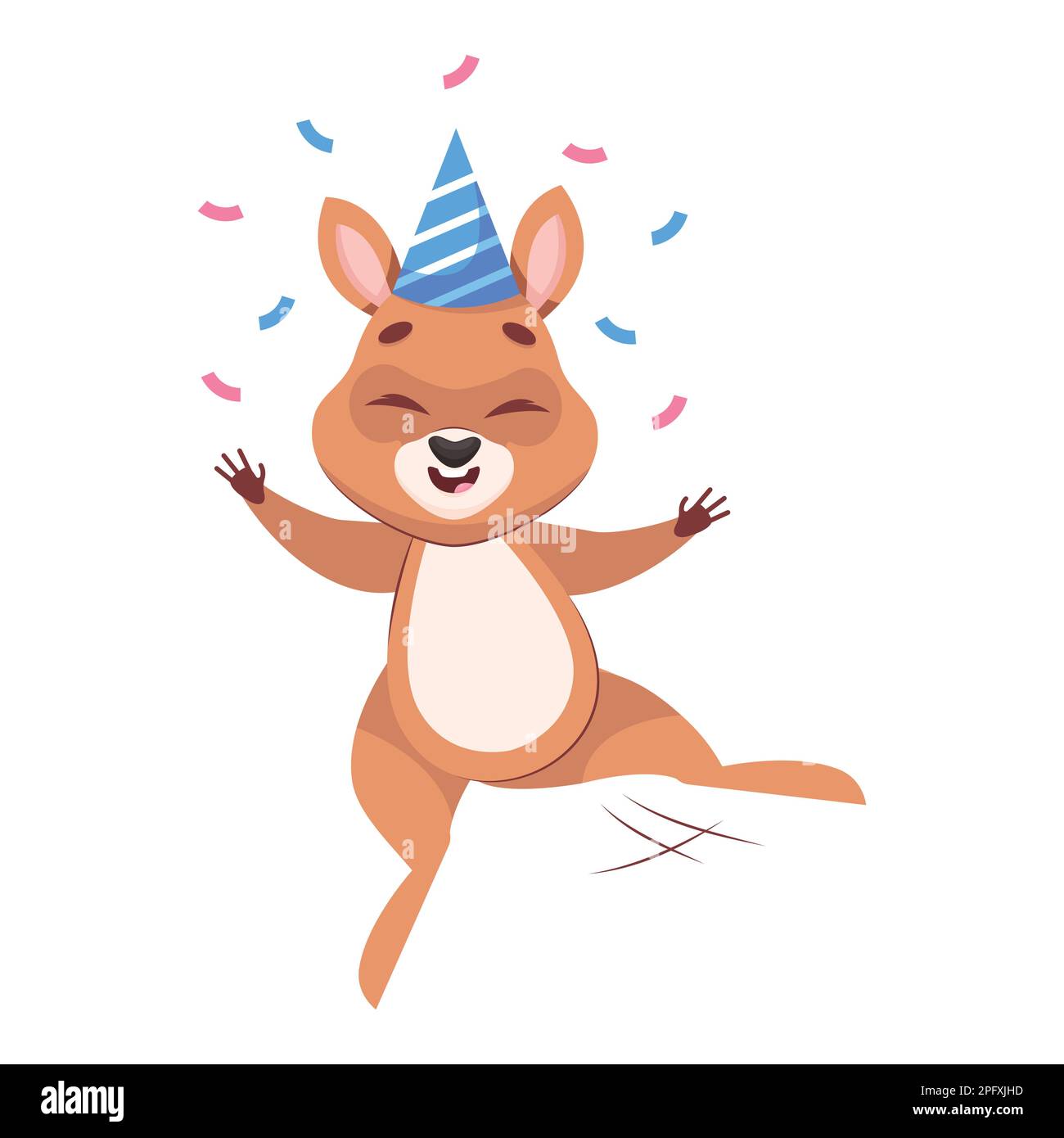 Cartoon kangaroo jumping Cut Out Stock Images & Pictures - Alamy