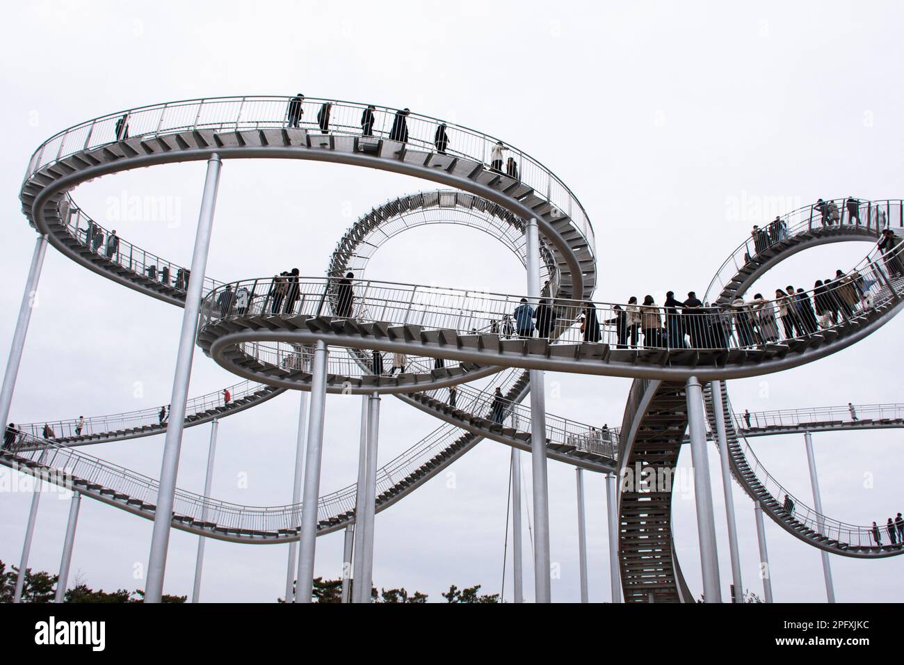 Landmark destination of trip tour Pohang space sky walk in Hwanho ...