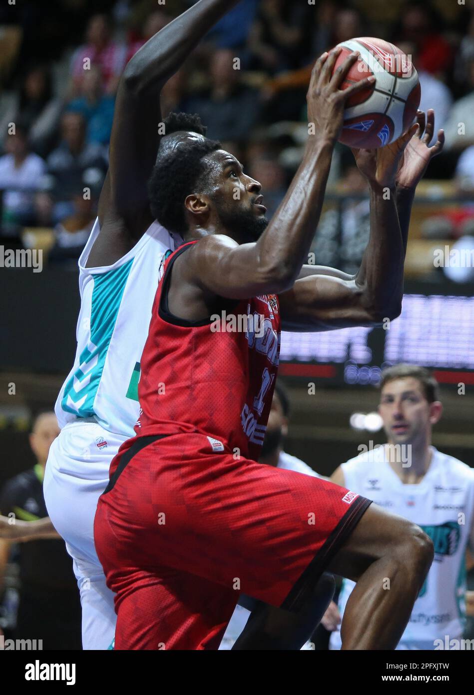 Trelaze, France. 19th Mar, 2023. Alpha Diallo of AS Monaco during the ...