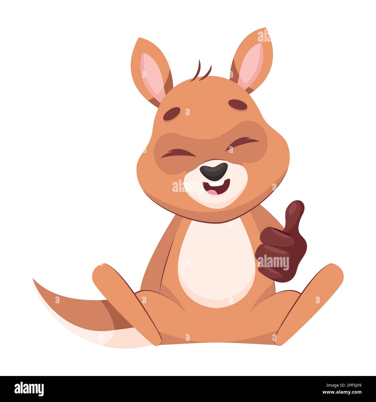 Happy kangaroo showing thumbs up gesture Stock Vector Image & Art - Alamy