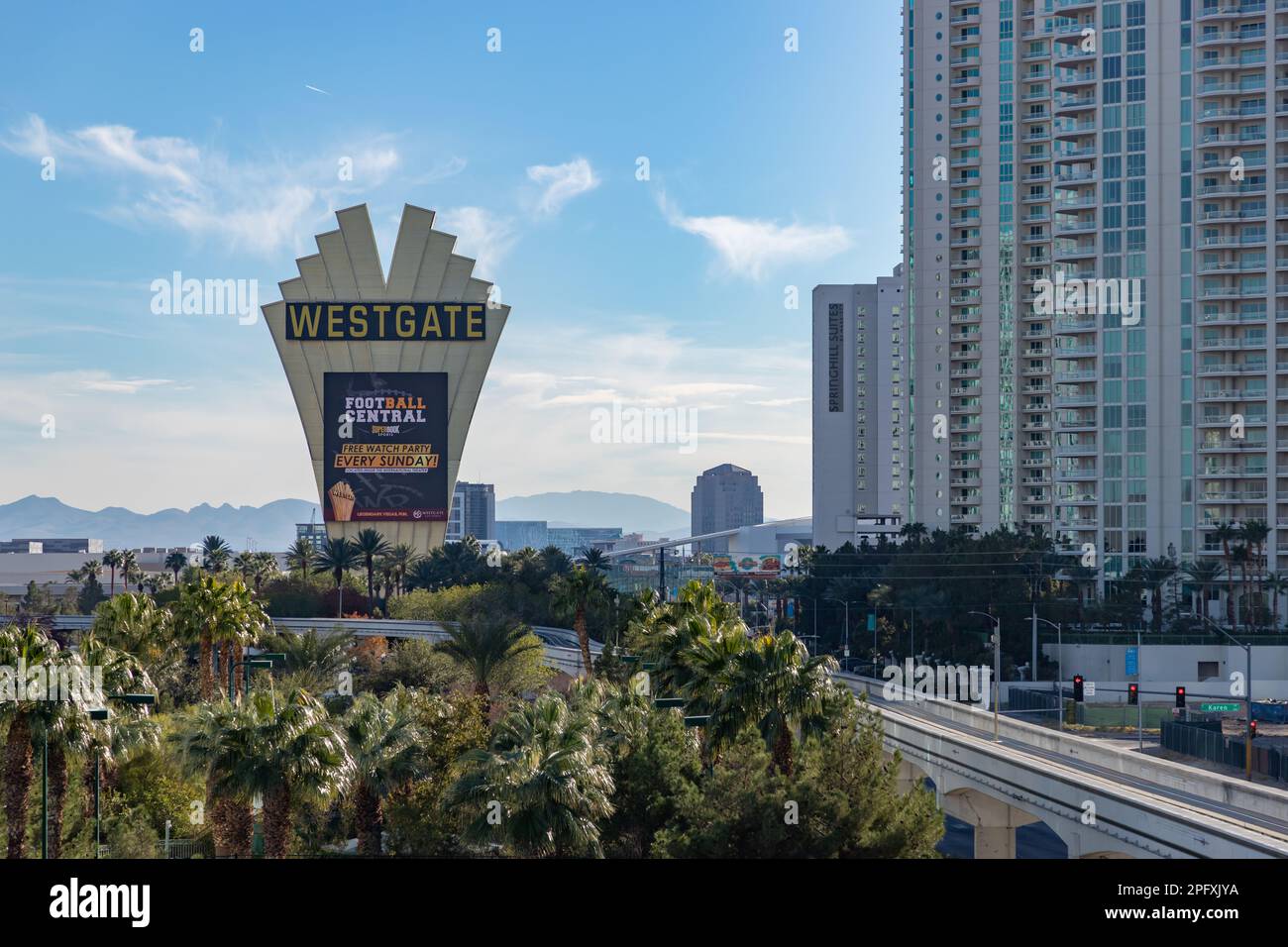 A picture of the Westgate Las Vegas Resort and Casino billboard and the ...