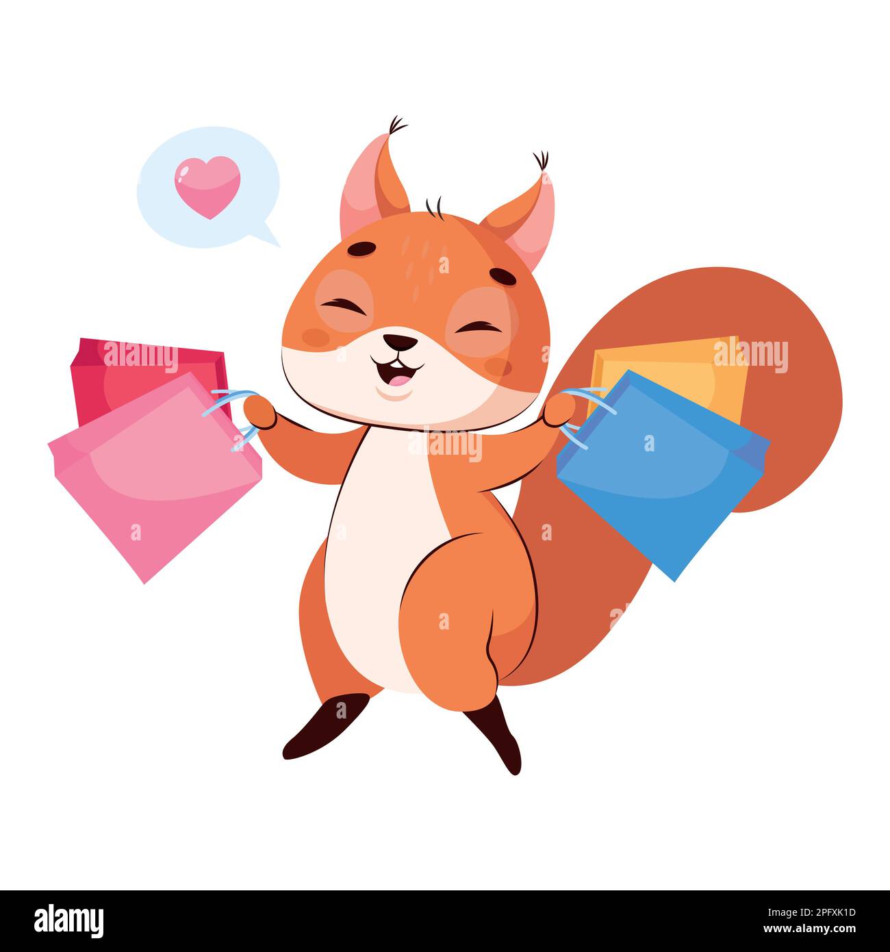 Happy squirrel cartoon posing hi-res stock photography and images - Alamy