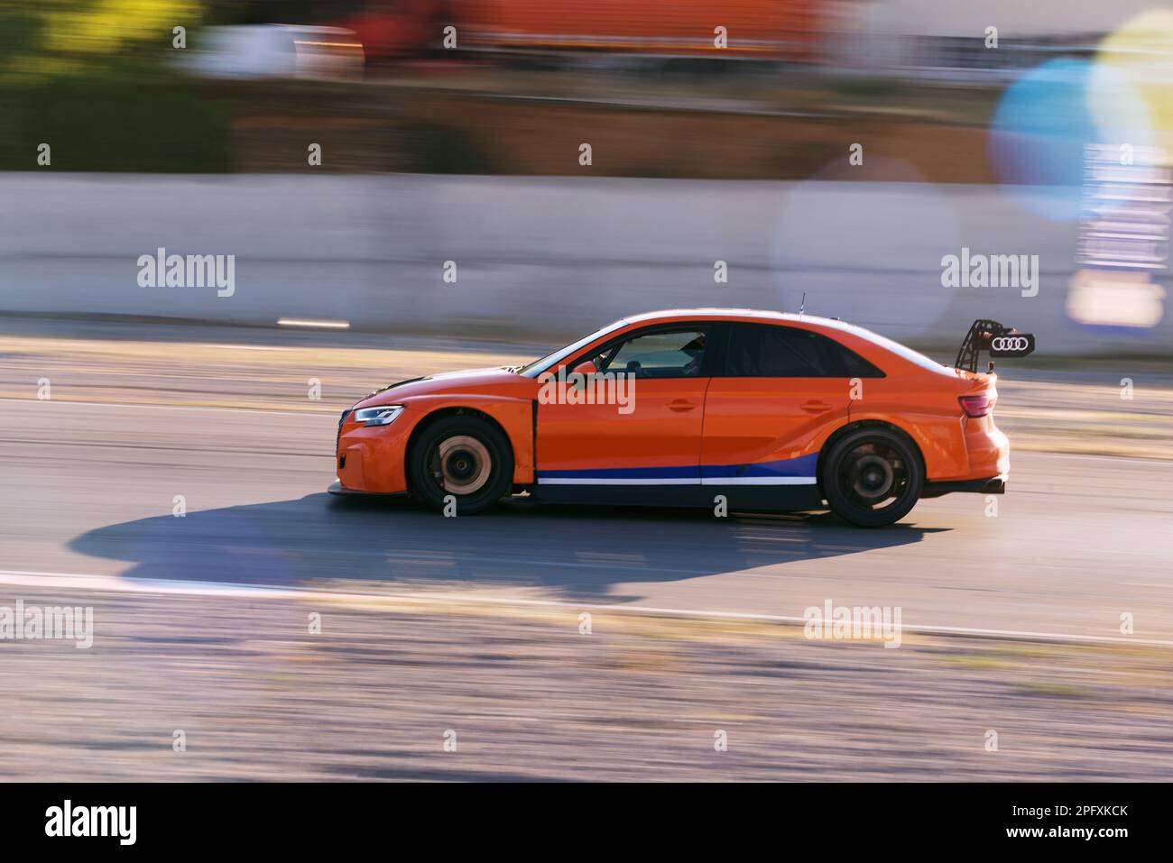 Izmir, Turkey - September 24, 2022: Audi brand sports car fast going on ...