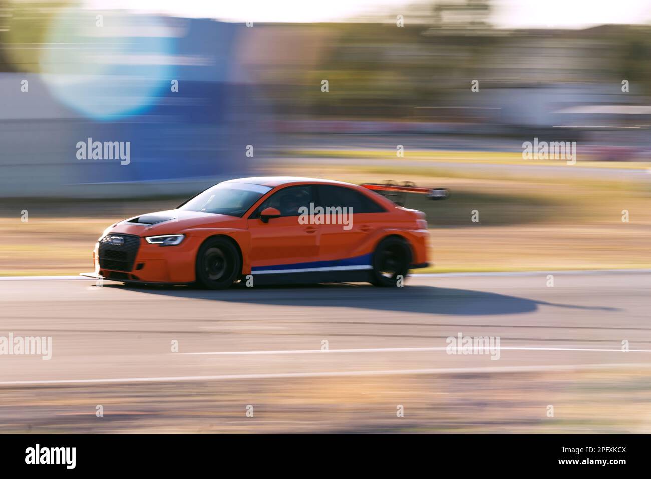 Izmir, Turkey - September 24, 2022: Audi brand sports car fast going on ...