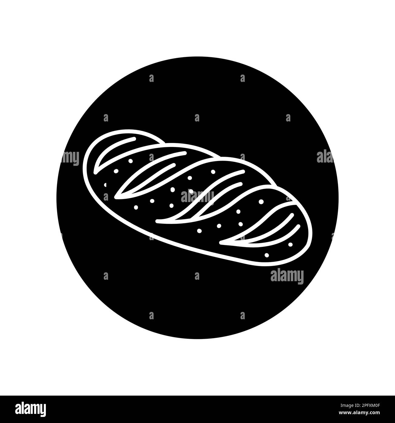 Loaf bread black line icon. Bakery. Pictogram for web page Stock Vector ...