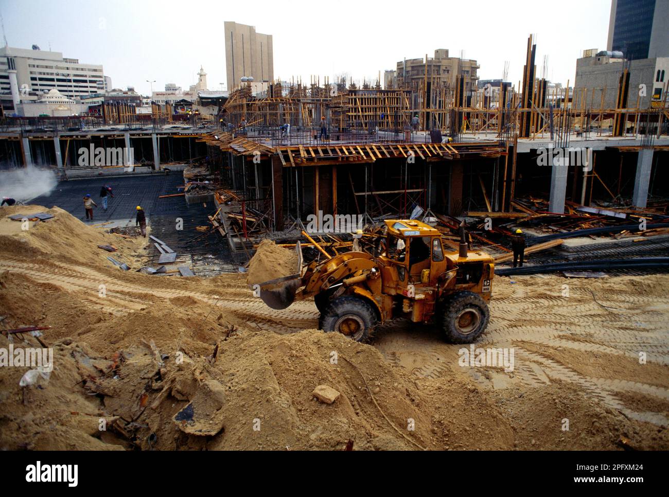 Kuwait City Kuwait Construction Of New Building Bulldozer Stock Photo ...