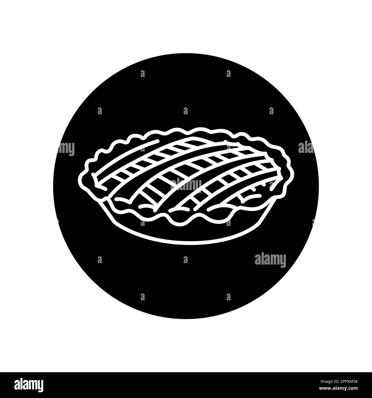 Homemade pie icon bakery Black and White Stock Photos & Images - Alamy