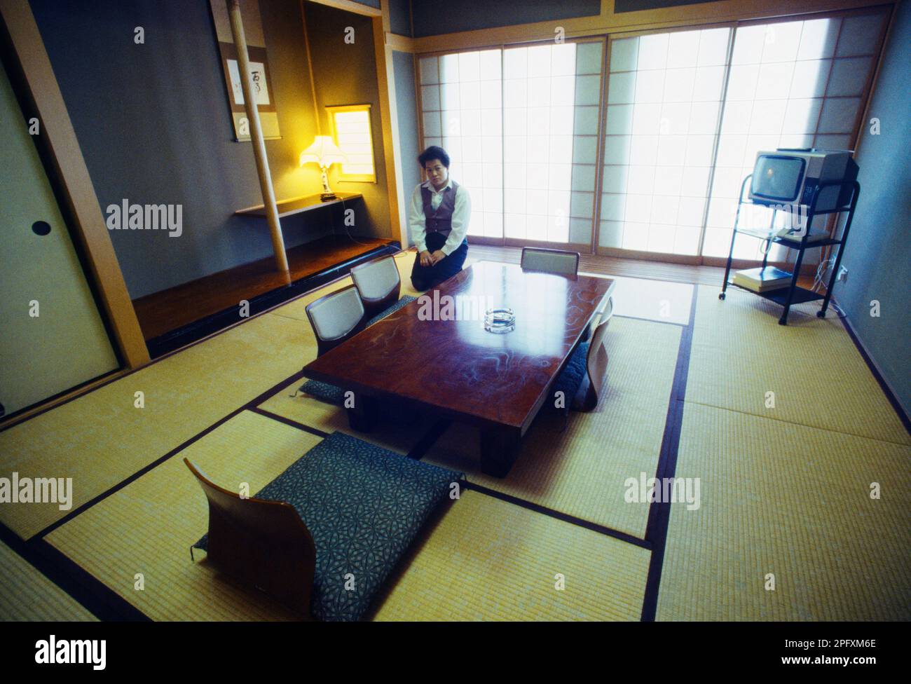 Japanese Hotel Room With Tatami Mats Stock Photo - Alamy