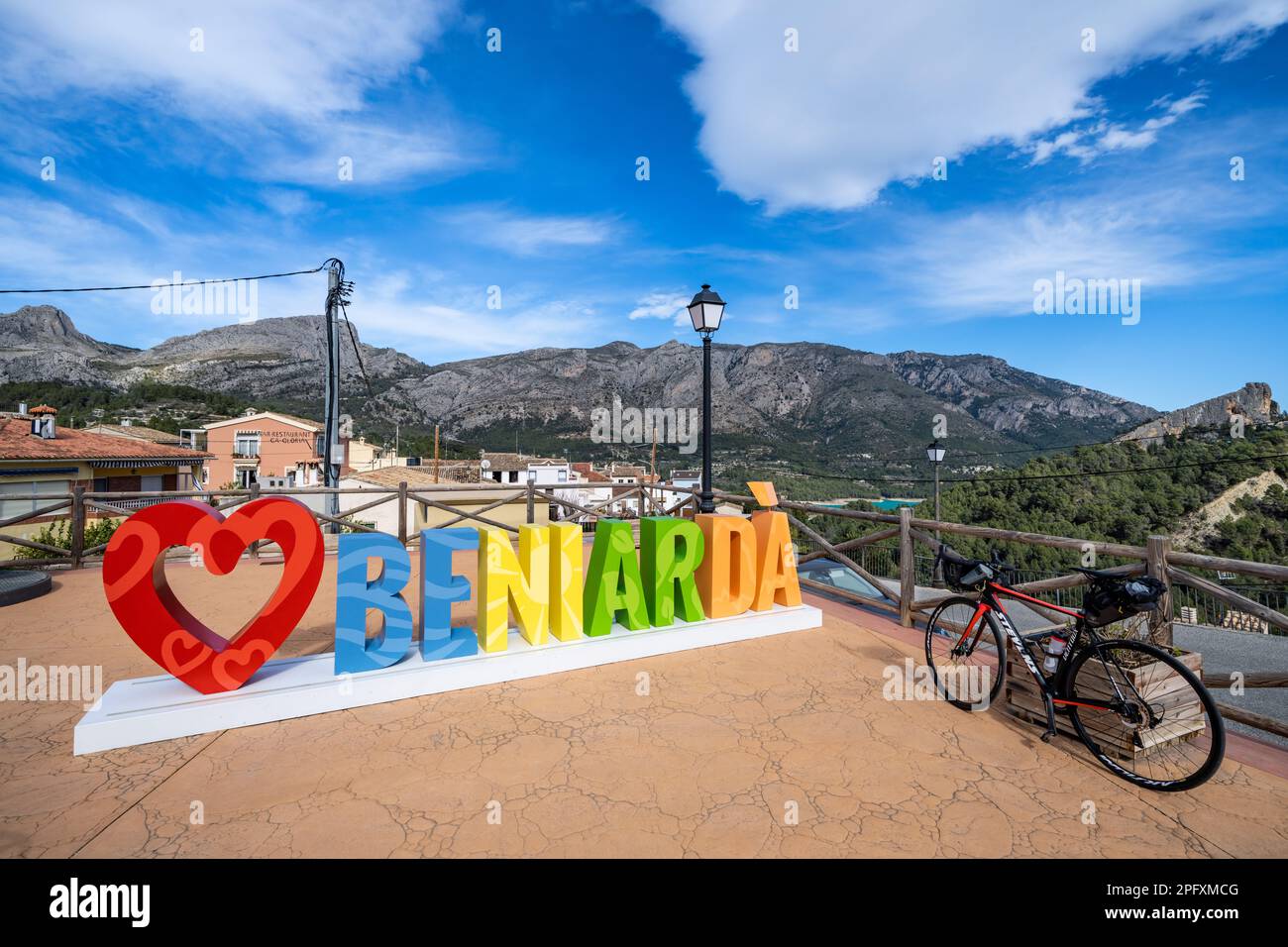 Road cycling through Beniarda village, Alicante, Spain Stock Photo - Alamy