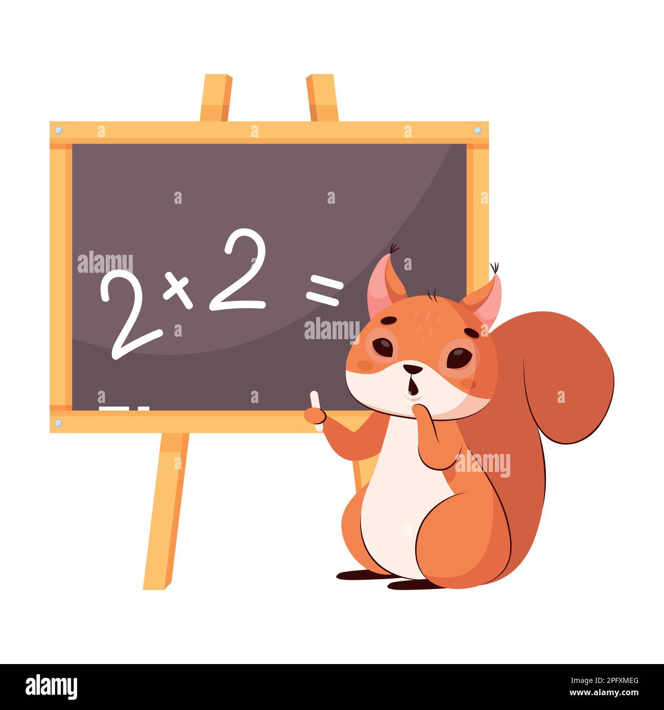 Adorable fluffy squirrel on Stock Vector Images - Alamy