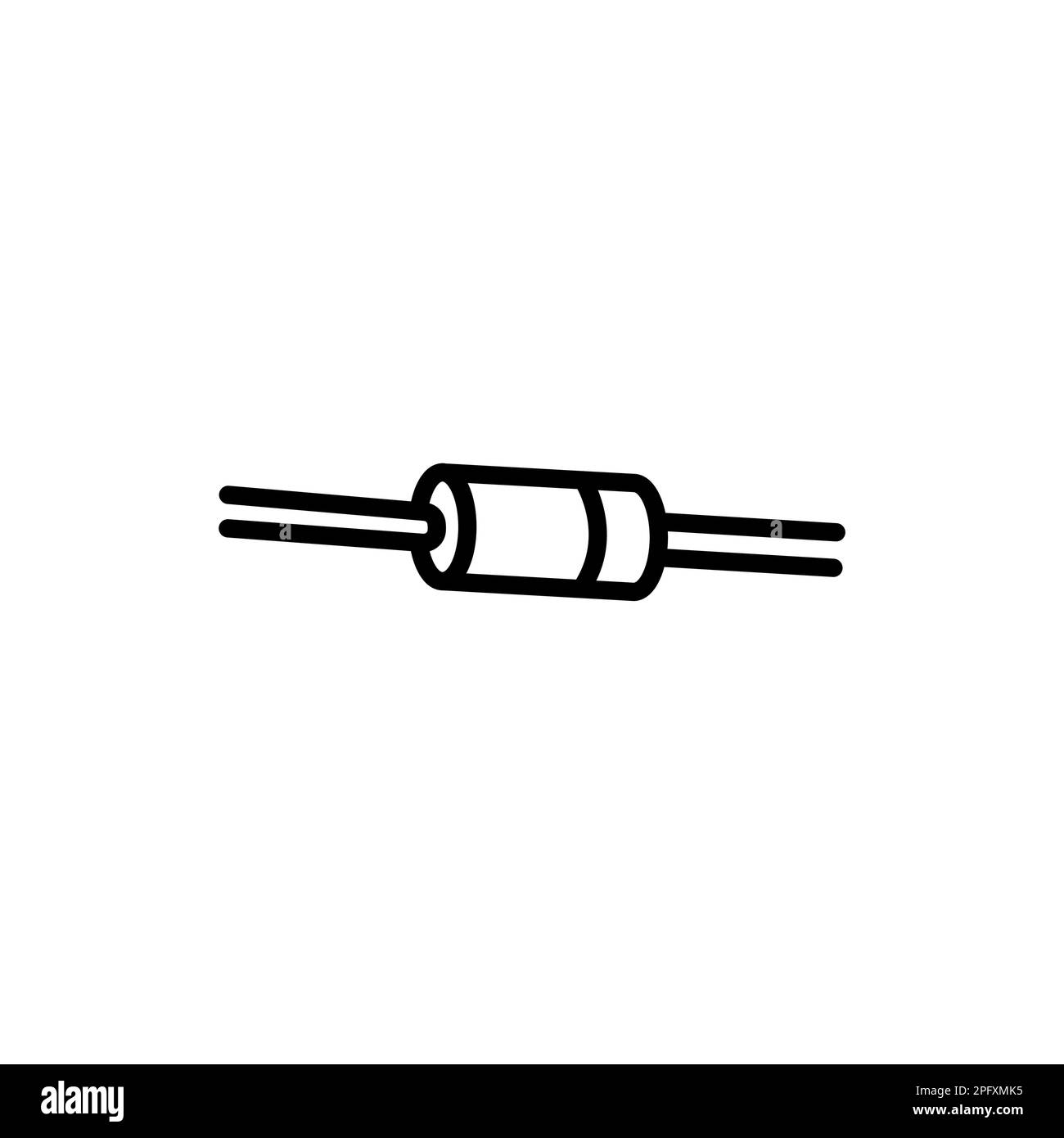 PIN diode black line icon. Pictogram for web page, mobile app, promo ...