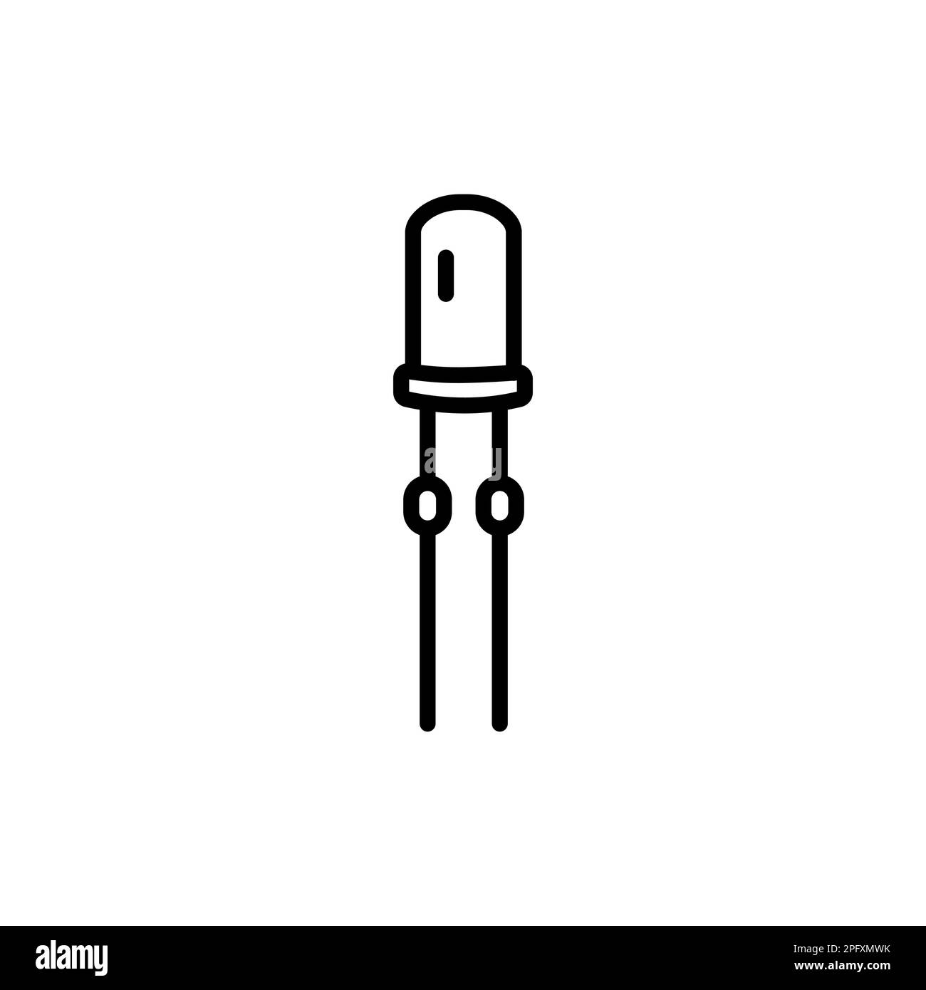 Light Emitting Diodes LED black line icon. Pictogram for web page, mobile app, promo Stock ...