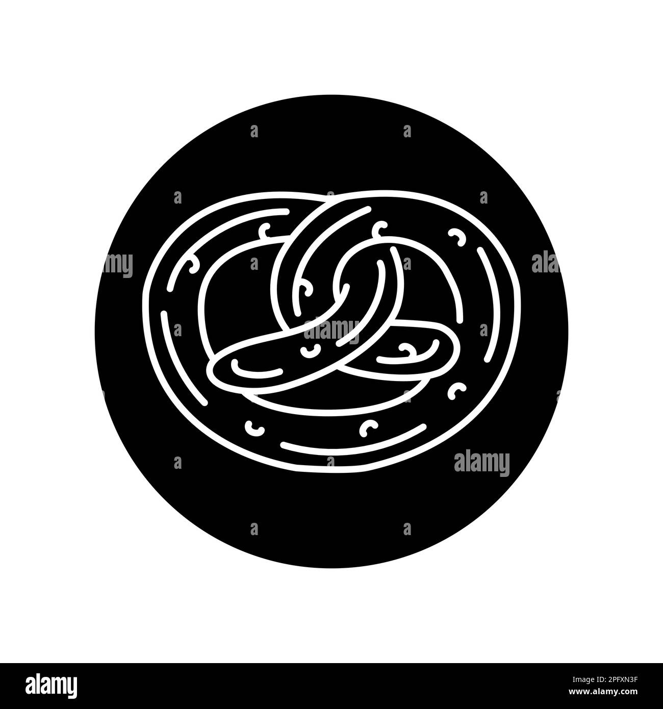 Pretzel black line icon. Bakery. Pictogram for web page Stock Vector ...