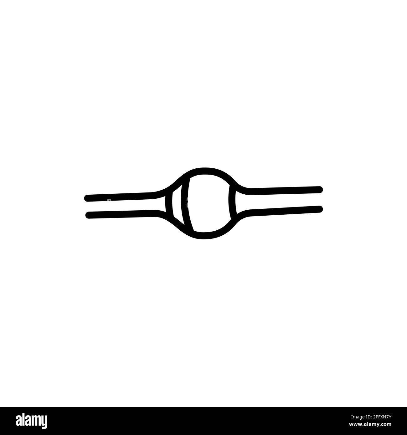 Avalanche diode black line icon. Pictogram for web page, mobile app ...