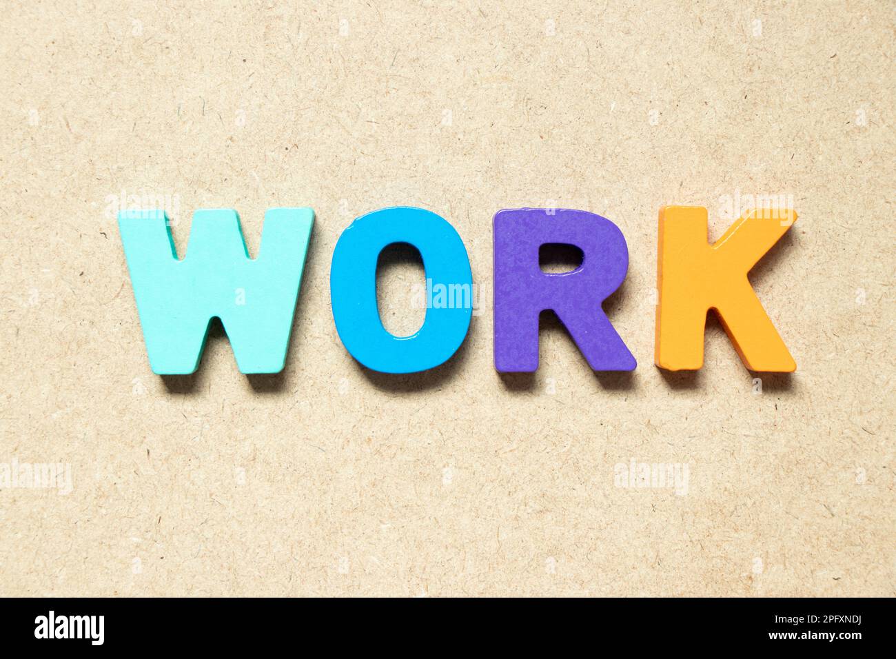 Color alphabet letter in word work on wood background Stock Photo - Alamy