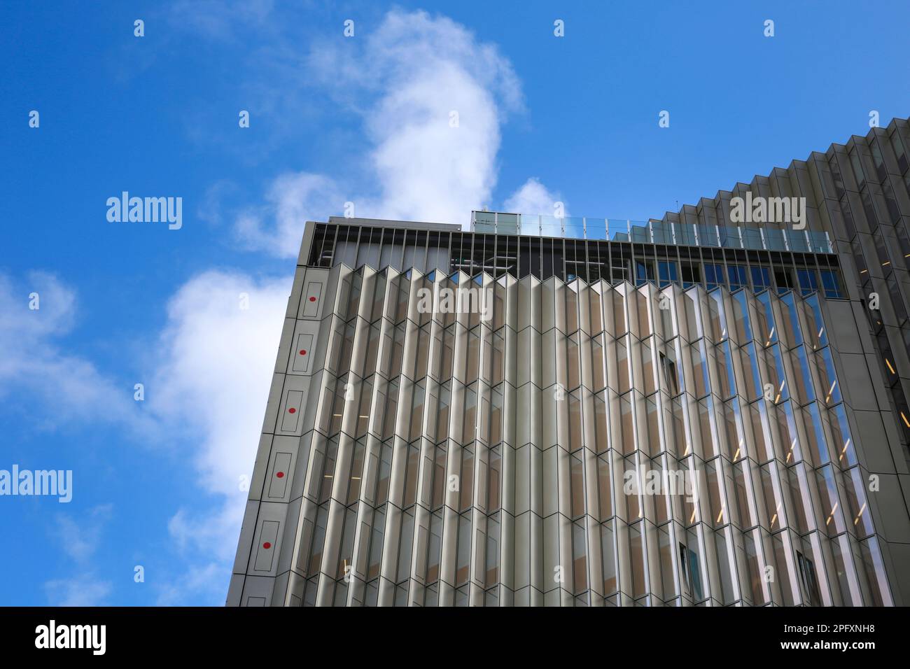 Modern building photography under blue sky in Lisbon Stock Photo - Alamy