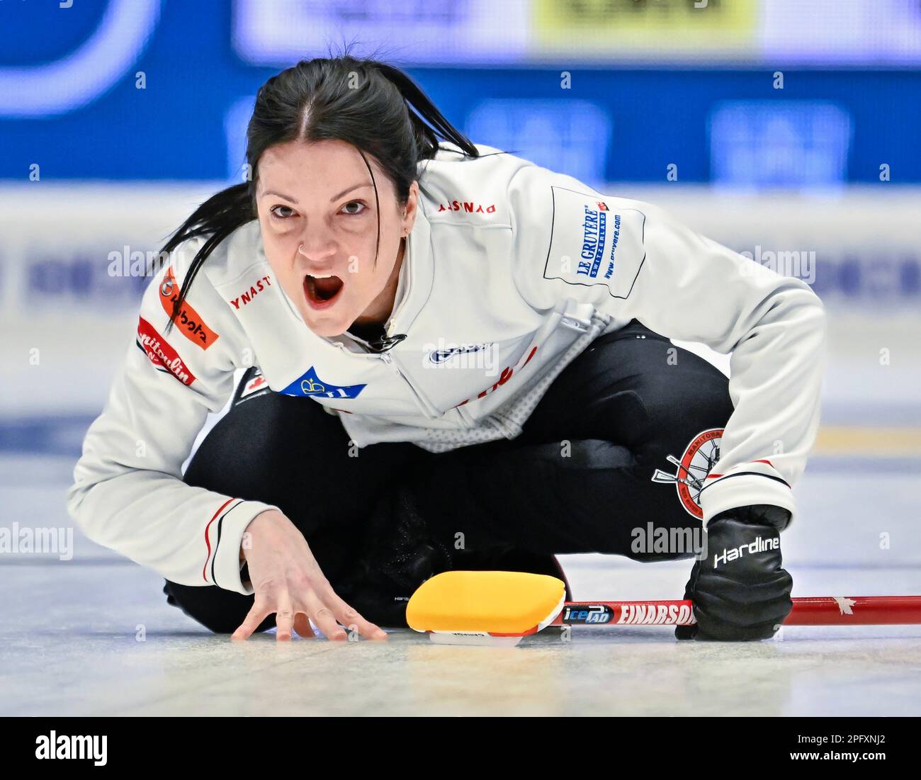 Canada's Skip Kerri Einarson in action during the match between USA and ...