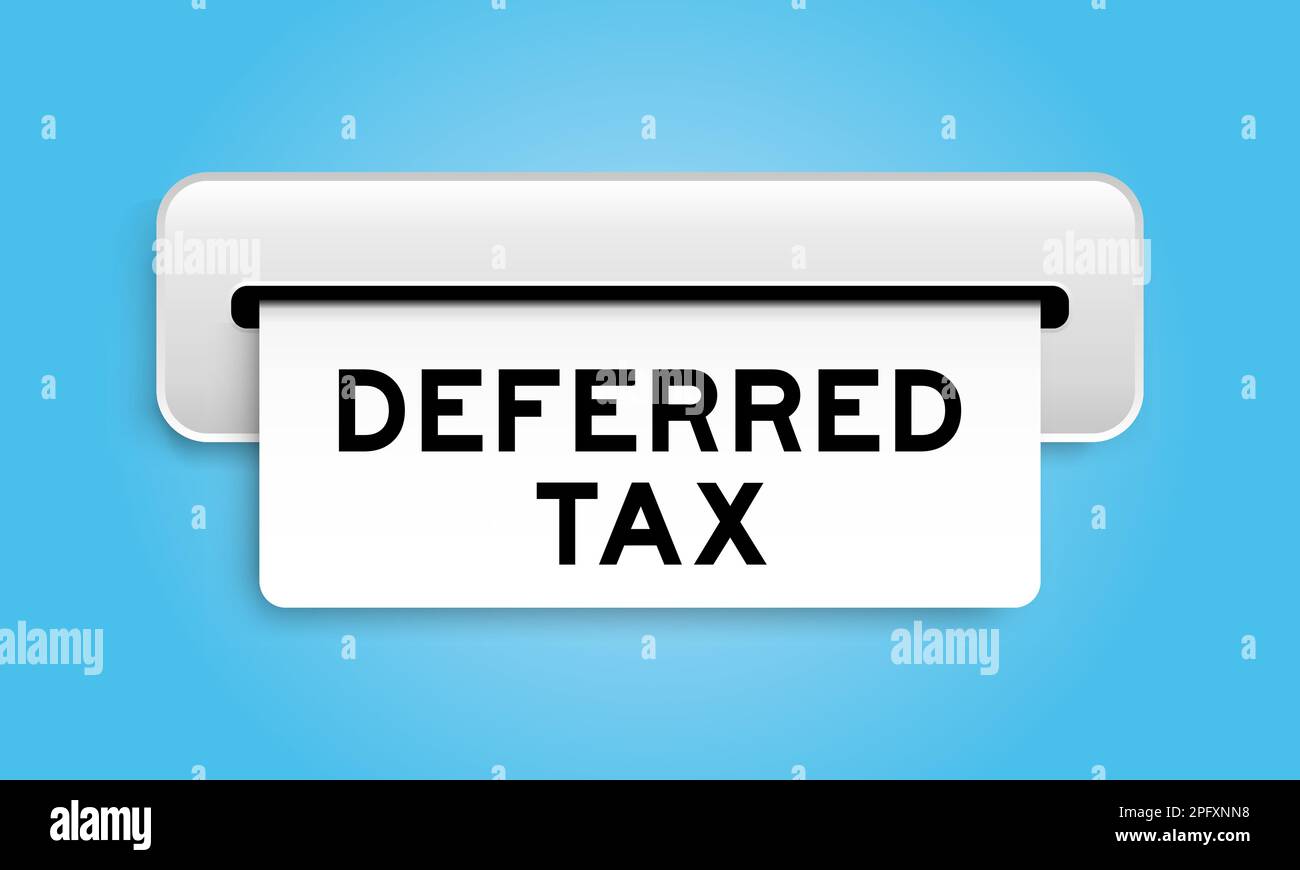 Deferred tax word Stock Vector Images - Alamy