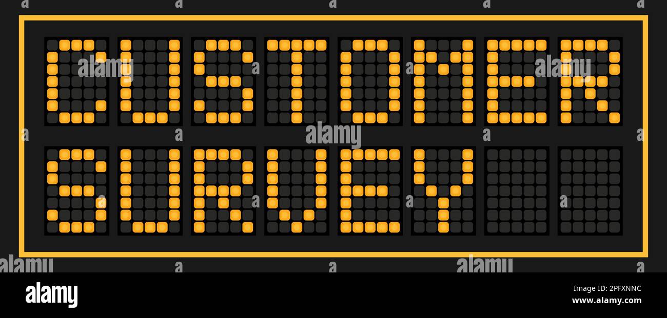 Orange color led banner in word customer survey on black background ...