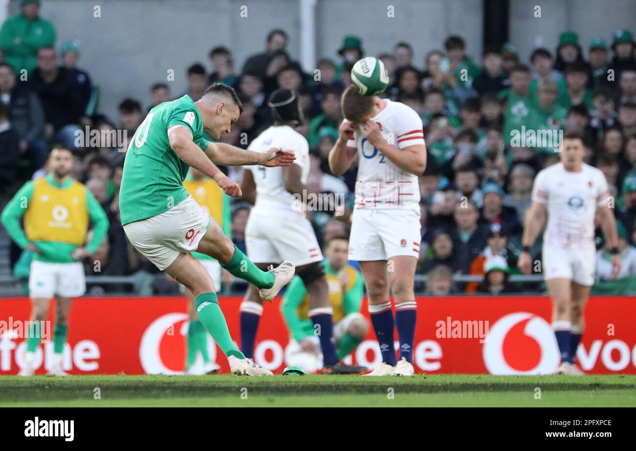 File photo dated 18-03-2023 of Ireland's Jonathan Sexton kicks a ...