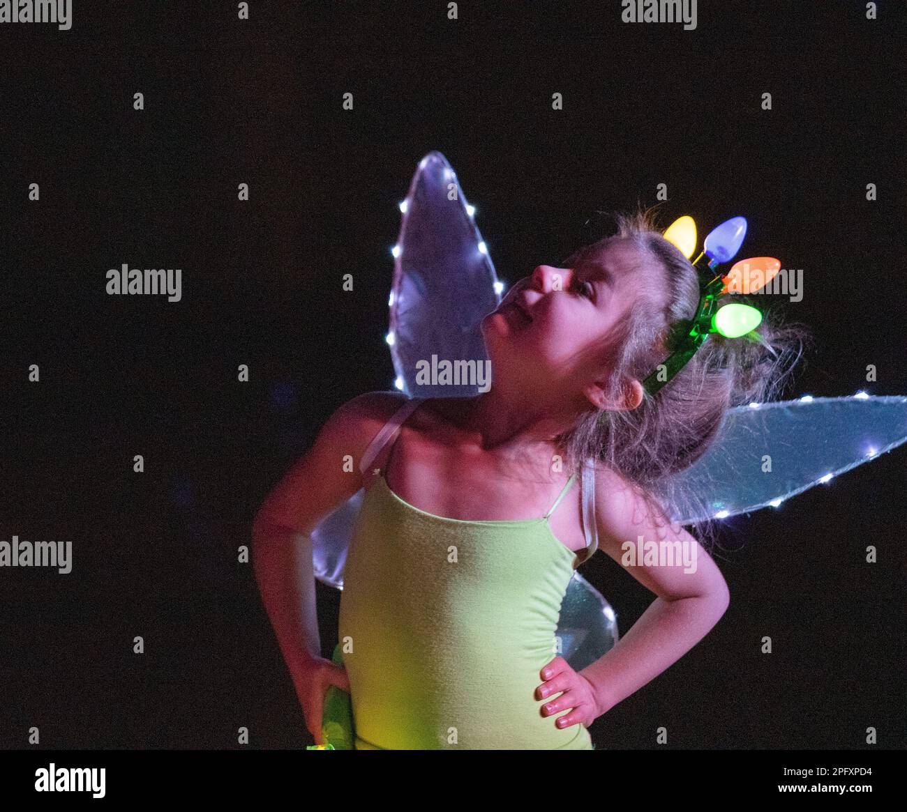 Tinkerbell in a roller skating performance of Peter Pan as a Christmas ...