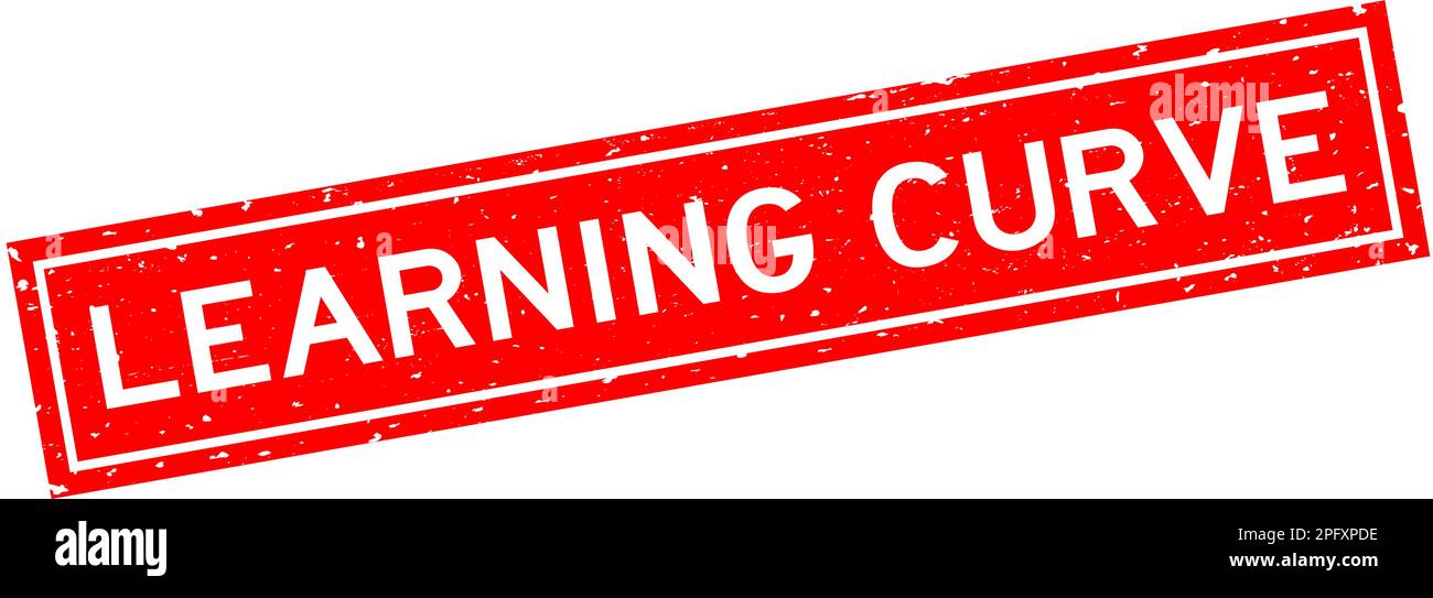 Grunge red learning curve word square rubber seal stamp on white background Stock Vector Image ...