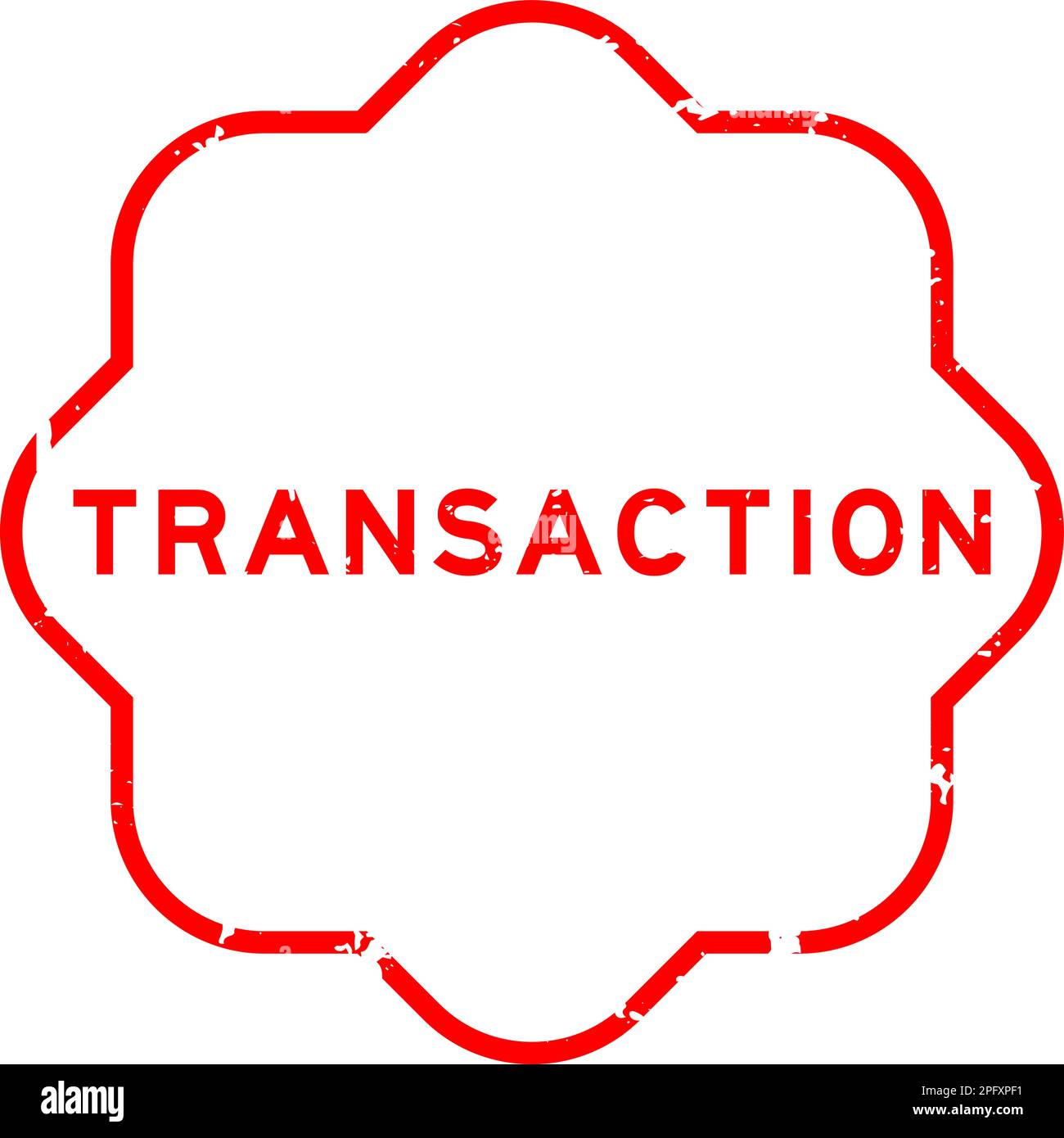 Grunge red transaction word rubber seal stamp on white background Stock ...