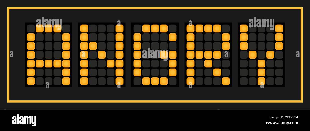 Orange color led banner in word angry on black background Stock Vector ...