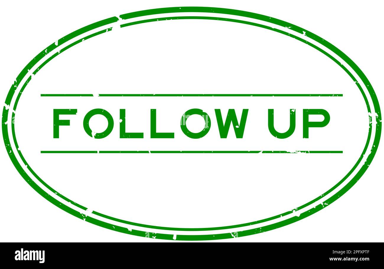 Grunge green follow up word oval rubber seal stamp on white background Stock Vector Image & Art ...